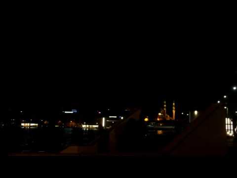 Night view of Eminonu from Galata bridge.