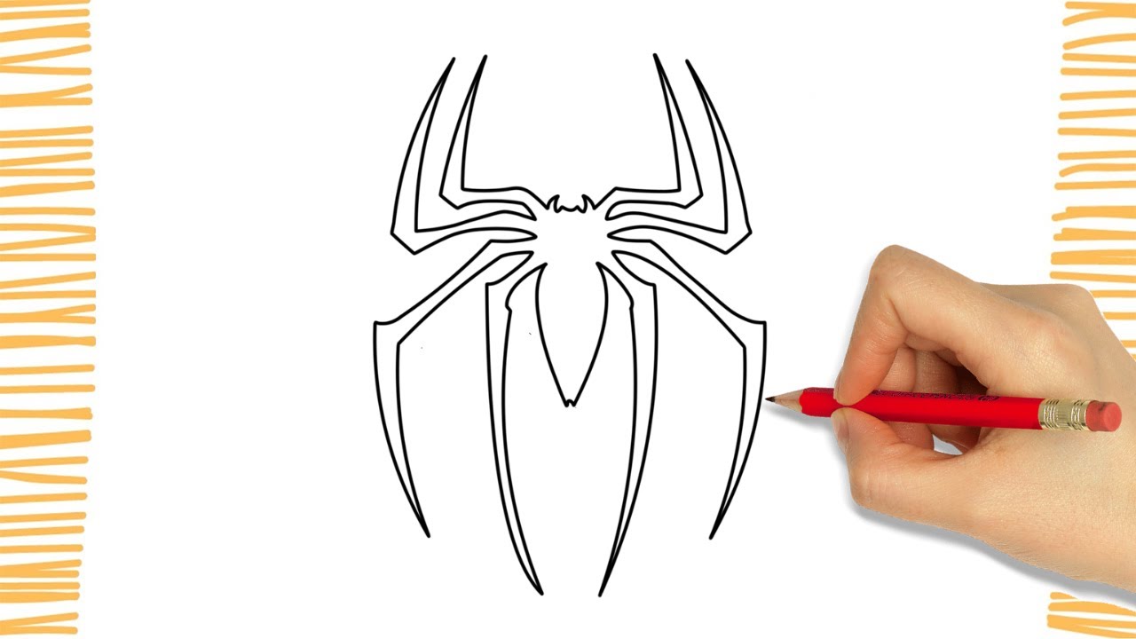 How to Draw SPIDER-MAN SYMBOL I Easy I Step by Step - YouTube