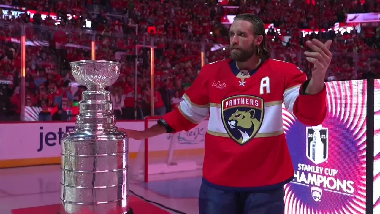 Florida Panthers raise 2025 Stanley Cup Banner, their 2nd in ...