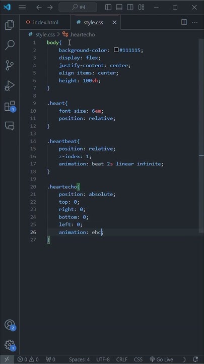 Creating Heart Beating Animation Using HTML & CSS | ProgrammingGF. - YouTube