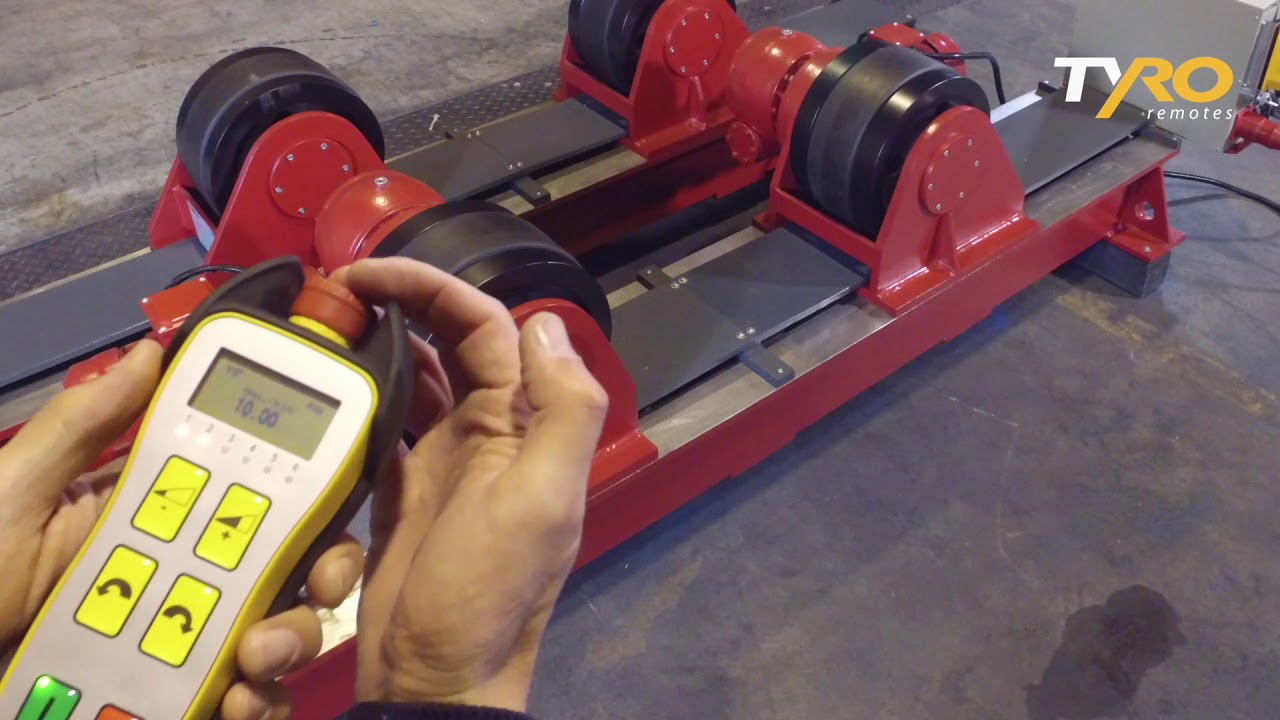 Dumeta supplies welding rotator with Tyro remote control - YouTube