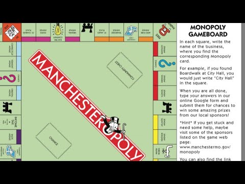 Manchester Monopoly car scavenger hunt - YouTube