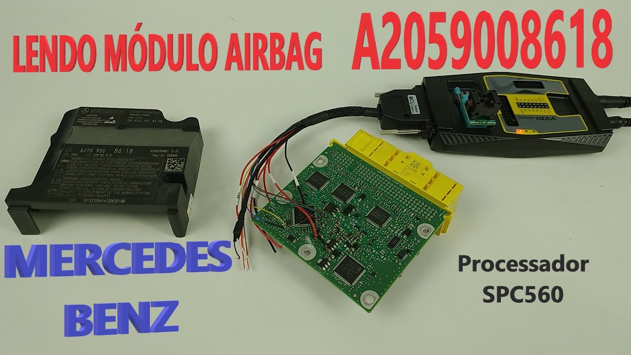 Lendo SPC560 do airbag do modulo Mercedes A2059008618 - YouTube
