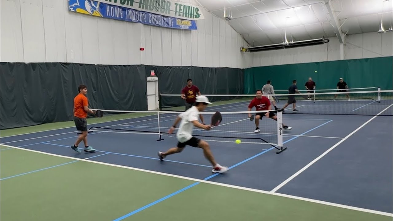 INTENSE MATCH! 4.0+ Pickleball Alain/Justin vs. Kyle/Jason - YouTube