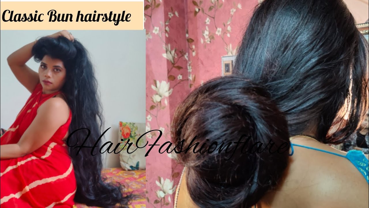 Classic jumbo Bun Hairstyle ️ - YouTube