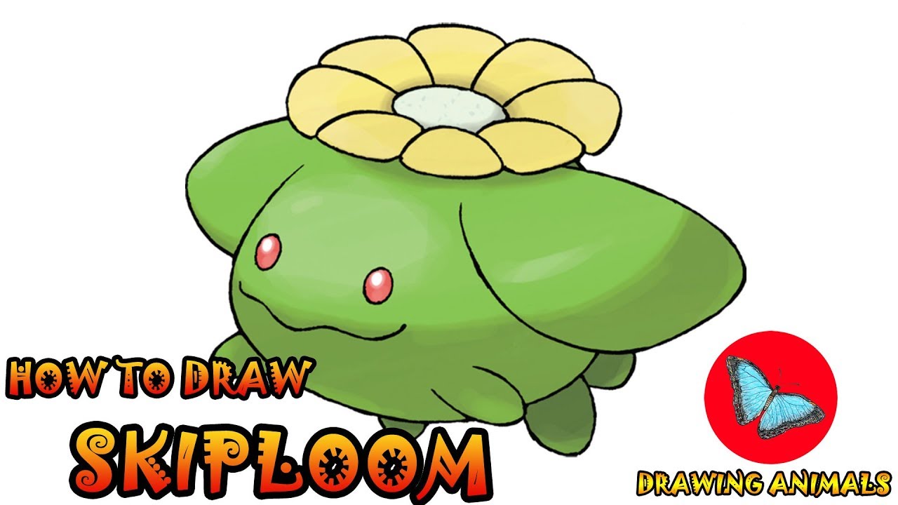 How To Draw Skiploom Pokemon | Coloring and Drawing For Kids - YouTube