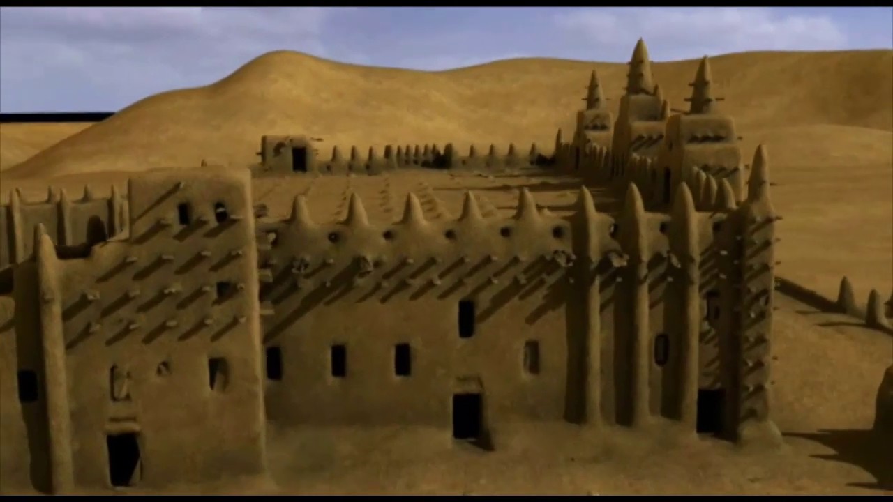 Animation of the 3D model of the Great Mosque of Djenne - YouTube