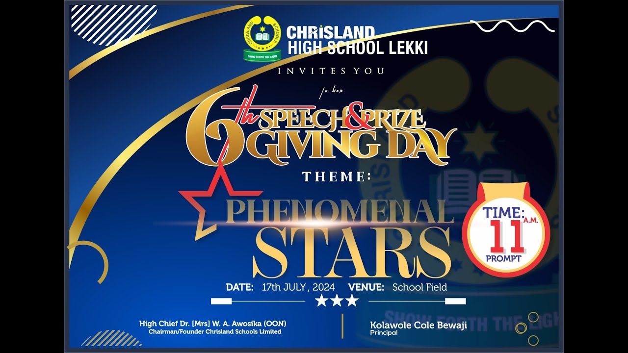 CHRISLAND HIGH SCHOOL LEKKI SPEECH AND PRIZE GIVING DAY 2024 A - YouTube