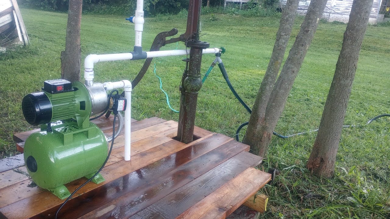 Harbor Freight Drummond 1hp shallow well pump and pressure tank - YouTube