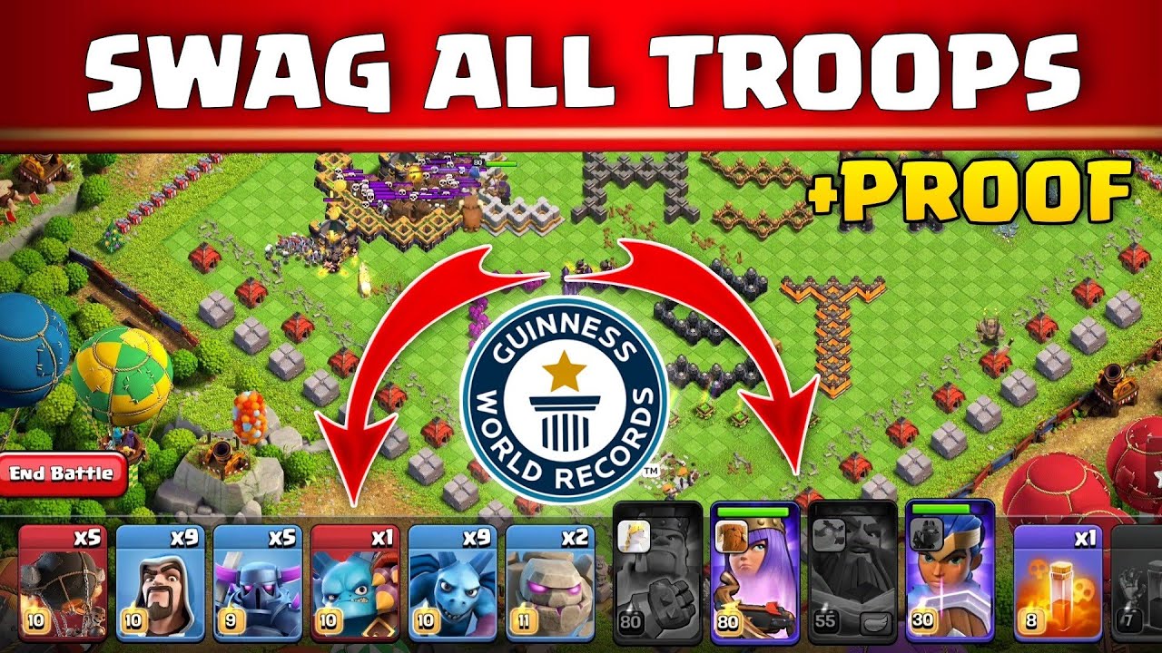Swag All troops With PROOF ! Clash of clans new Challange 2022 - YouTube