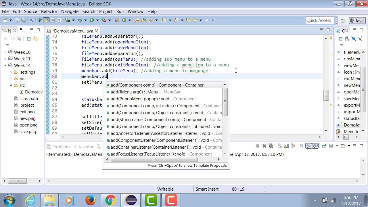 Java | Creating Checkbox Menu Item - YouTube