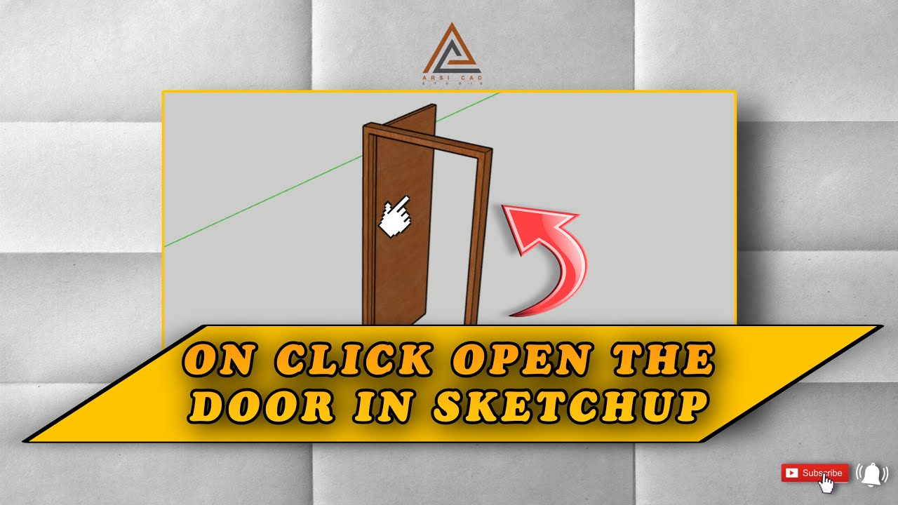CARA BUAT PINTU AUTOMATIS KEBUKA 1X KLIK DI SKETCHUP - YouTube