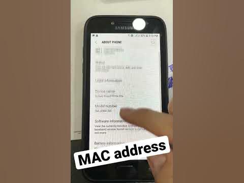 how can i find the MAC address of my phone #android #galaxy - YouTube