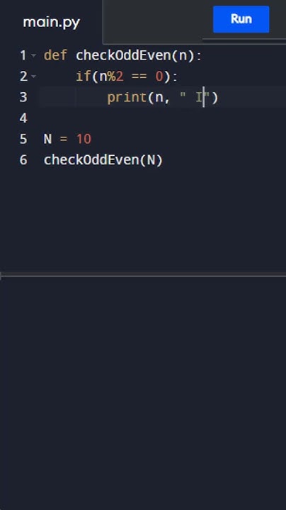 Python Program To Check Odd Even Using Function #python3 #pythontutorial - YouTube