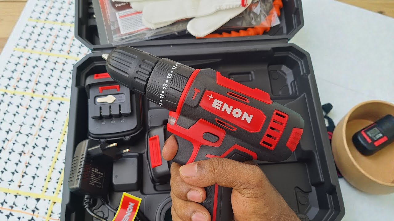 ENON XE-CD1610 Cordless Impact Drilling Machine Screw Driver Clear ...