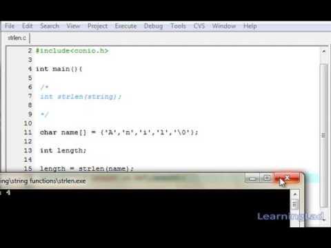 48 strlen String Length Function in C Programming Language Video Tutorial - YouTube