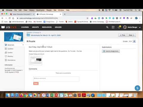 How to Submit and Upload Assignments to Schoology - YouTube