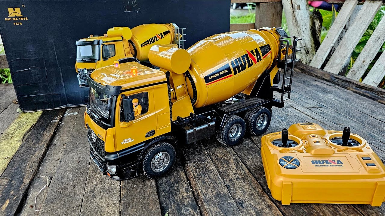 Unboxing Rc Truk Molen Harga 700 Ribuan Rc Mixer Truck Huina 1574 Skala ...