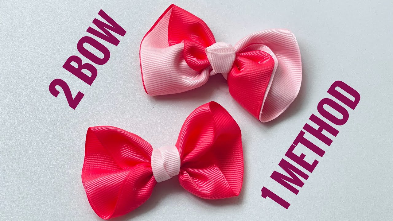 How to Make 2 Beautiful Bows Using the Same Easy Method | DIY Tutorial ...