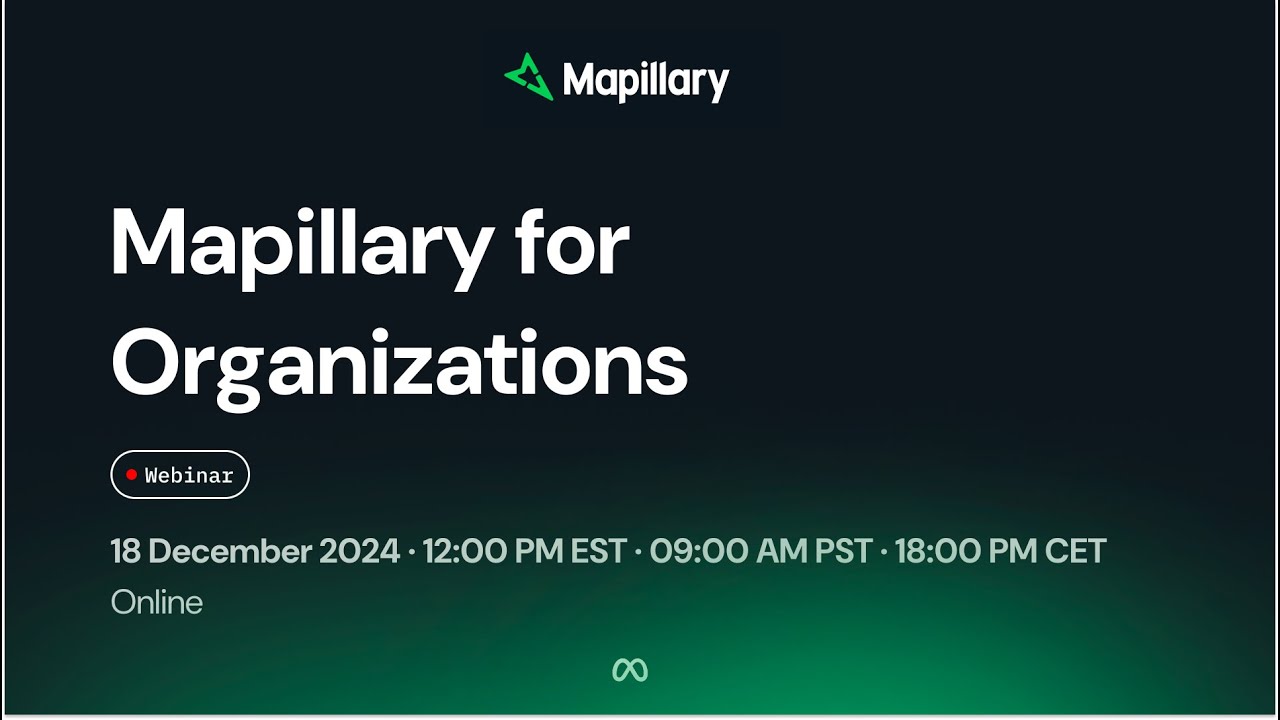 Webinar: Mapillary for Organizations - YouTube