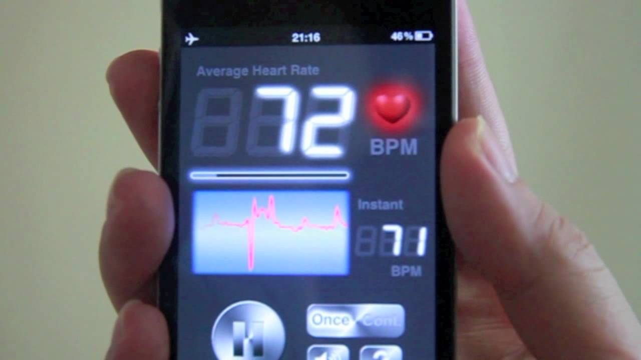 iPhone measures heart rate - optical heart rate meter - YouTube