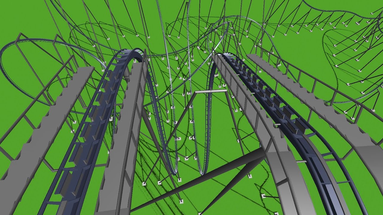 Double Diver Roller Coaster | Two Dives in ONE Coaster | UC2 - YouTube