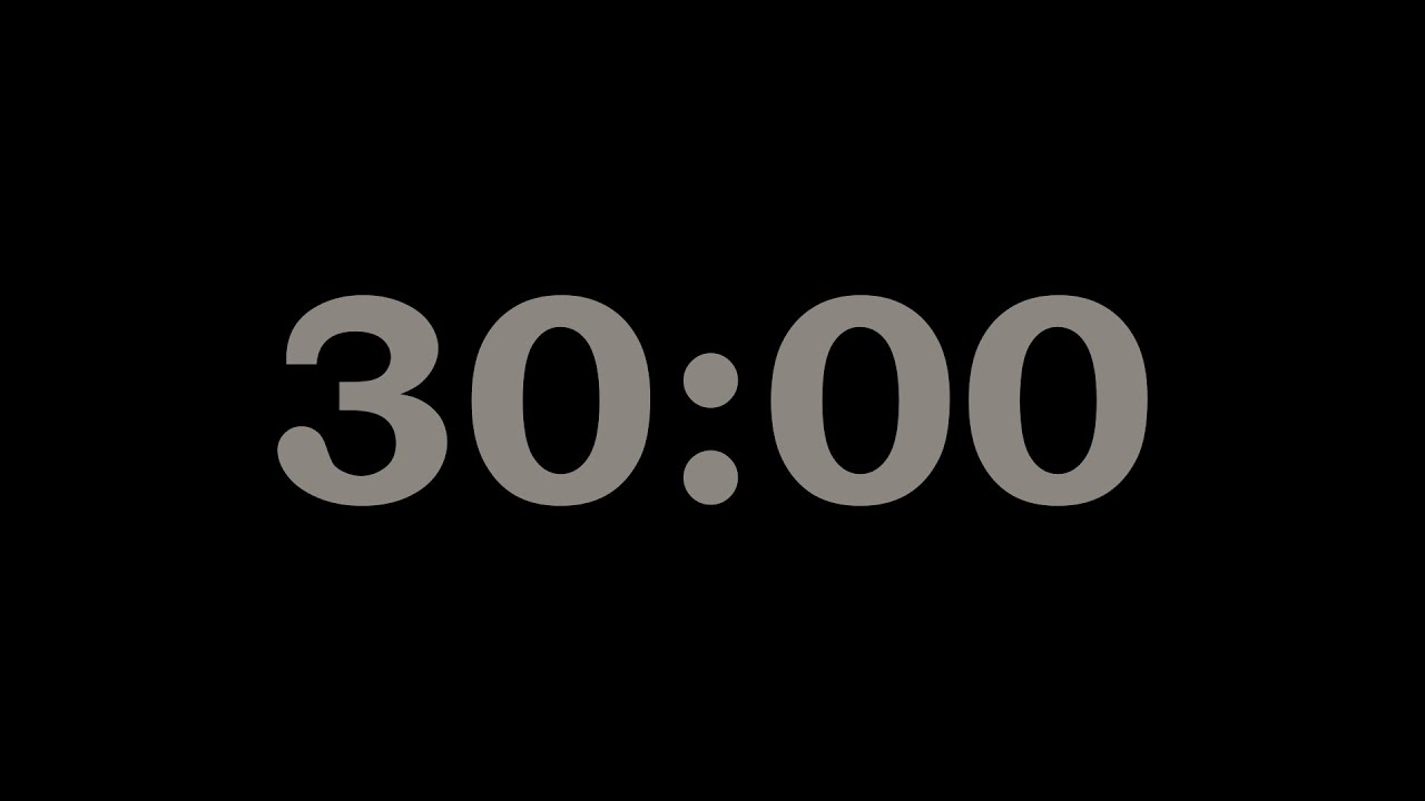 30-Minute Countdown Timer | Black × Natural Grey - YouTube