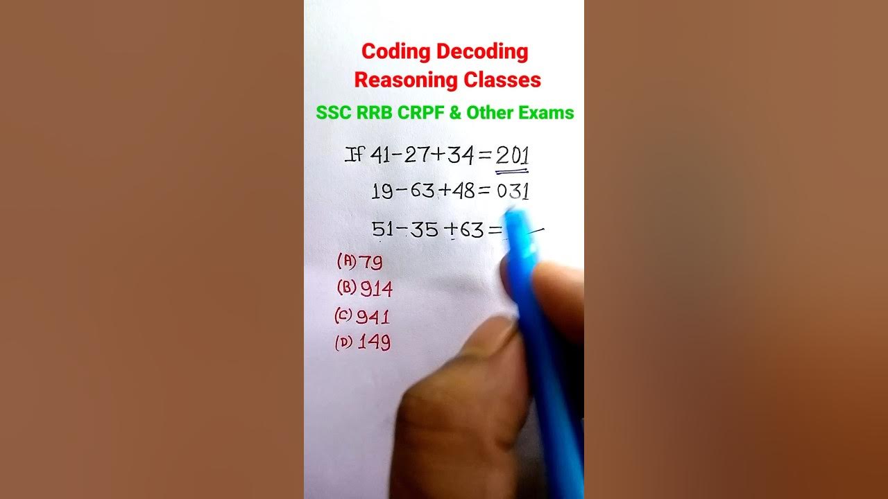 Coding Decoding Coding Decoding Reasoning Tricks Reasoning For Ssc Gd Chsl Mts Wbpsc