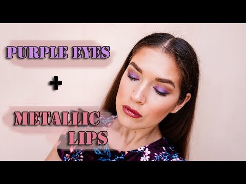 PURPLE EYES + METALLIC LIPS || Makeup Tutorial || Elena Rombova