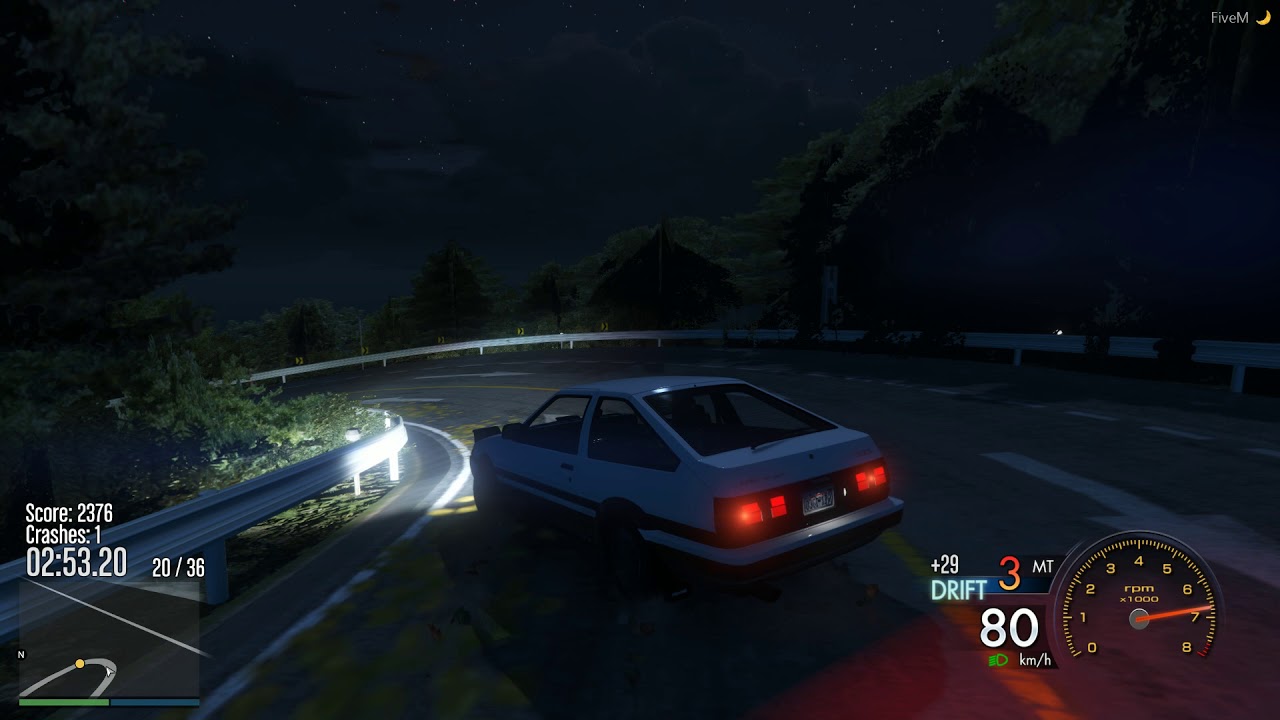 GTA V initial D TEST 1 - YouTube