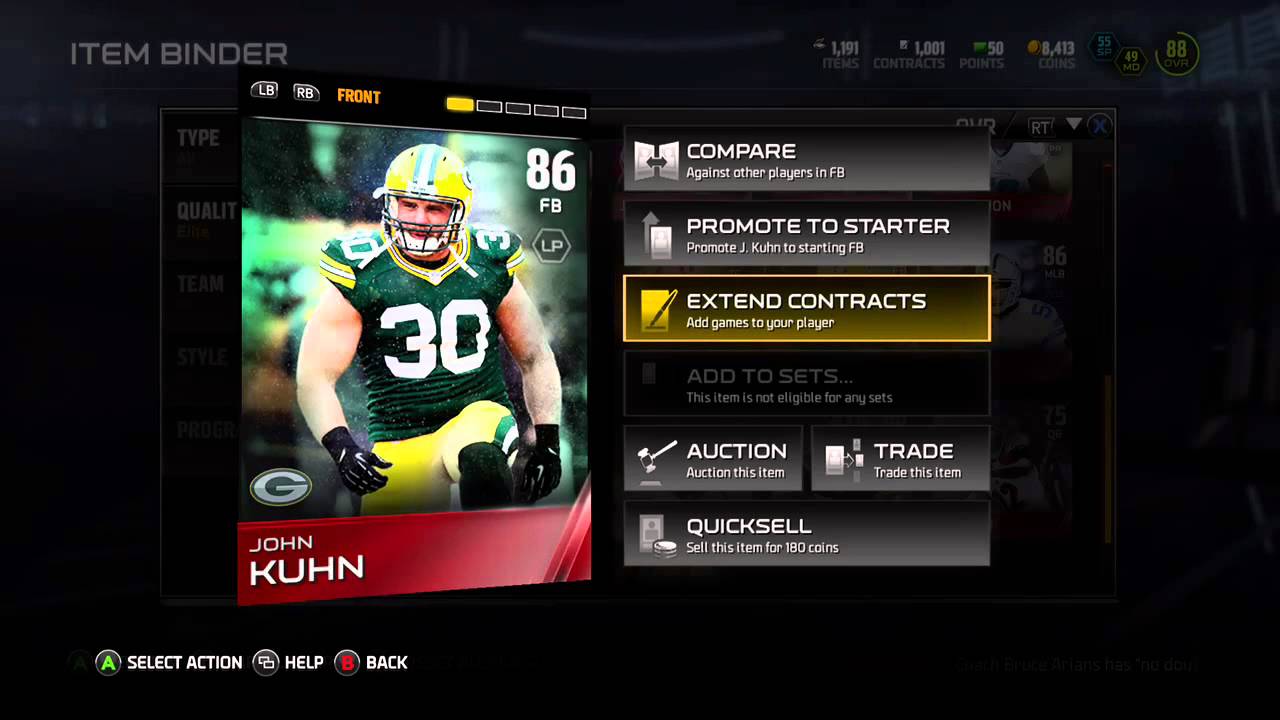 Madden 15 Ultimate Team ELITE CARD GIVEAWAY!!!!! JOHN KUHN (READ ...