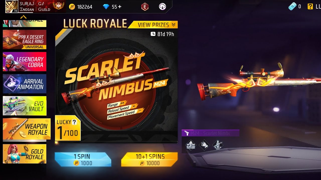 Unlock the Legendary M24 Skin!Free Fire's New Weapon Roayal Event!# ...