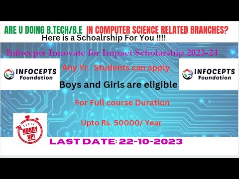 Engg Scholarships|B.E|B.Tech| CSE|IT|AIML| Data Science Infocepts ...
