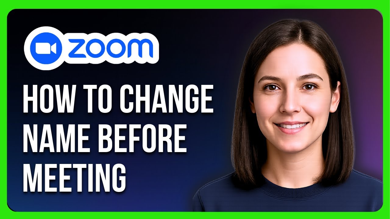 How to Change Zoom Name Before Meeting - YouTube