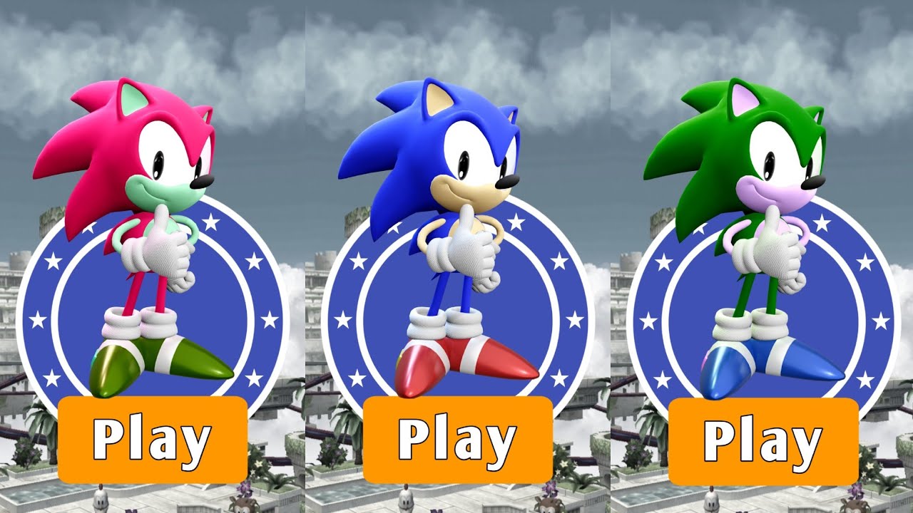 Tri Color Classic Sonic vs All Bosses Zazz Eggman All Characters ...
