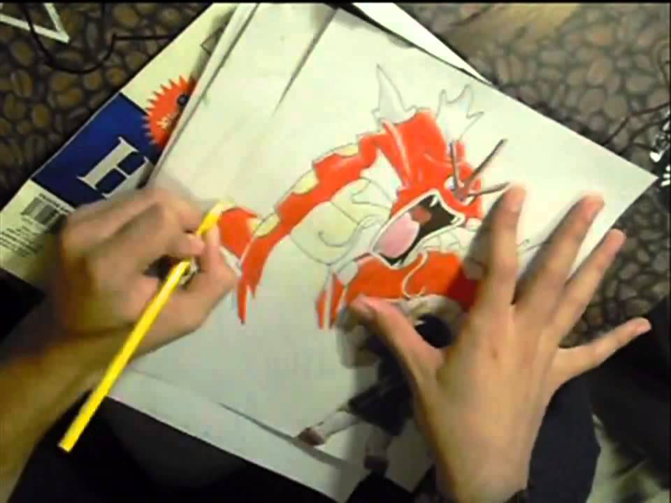 Link V.S Shiny Red Gyarados (Speed Drawing HD) - YouTube