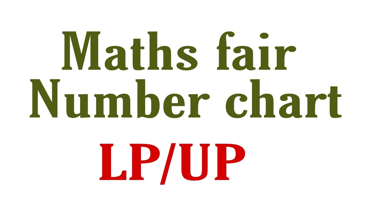 number chart lp/up students/maths fair lp number chart/ഗണിത മേള നമ്പ ...