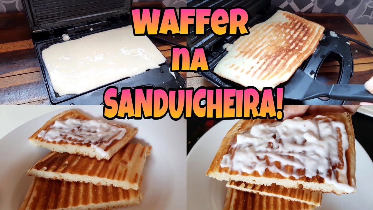 LANCHE RÁPIDO NA SANDUICHEIRA - WAFFER - YouTube
