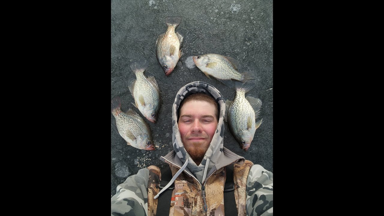 WINTER CRAPPIE!! Farm pond produces multiple HUGE fish!! - YouTube