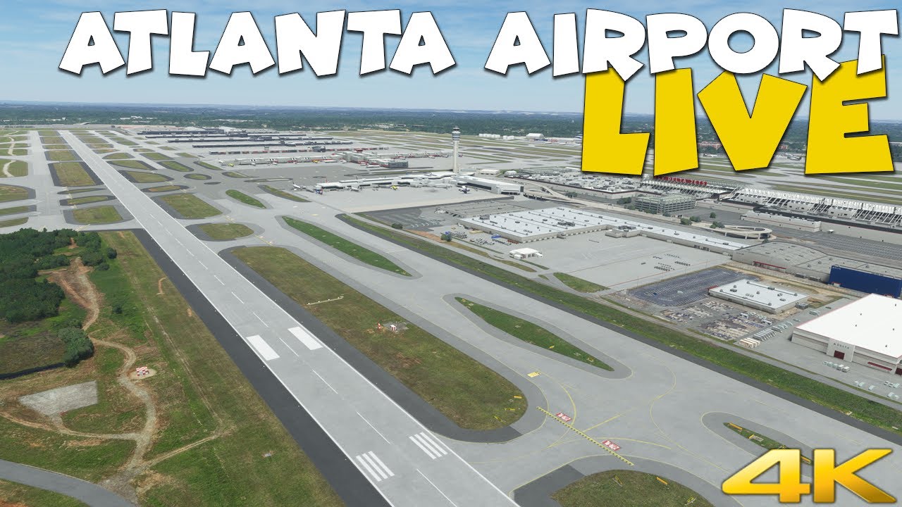 Atlanta Airport LIVE ATC & LIVE Traffic (MSFS) 😮 Trafico en Vivo - YouTube