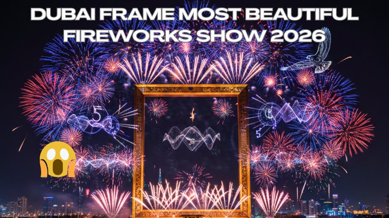 Dubai Frame New Year Fireworks 2026 | Spectacular Drone Show ...