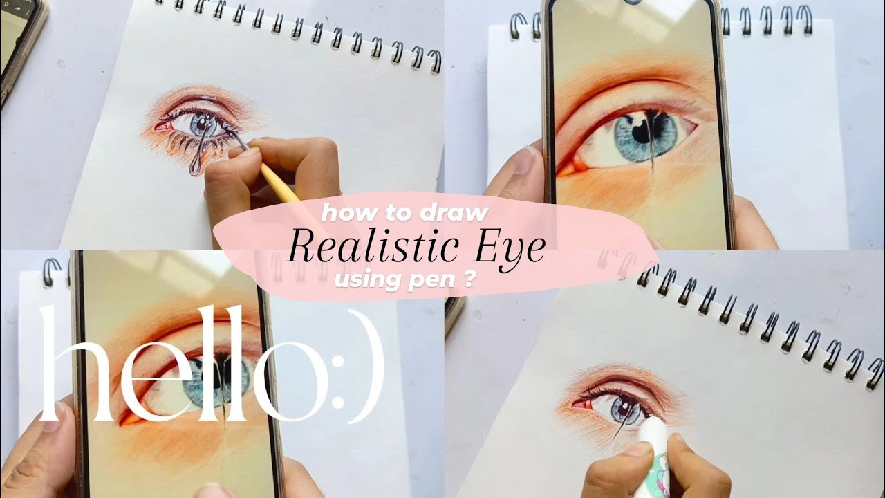 realistic eye with pen? - YouTube