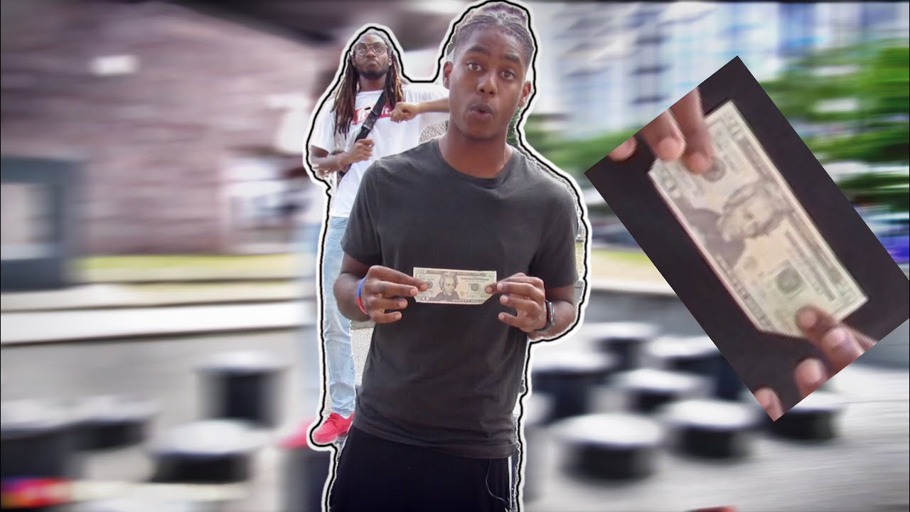 Dropping 20$$ Dollar Bill Prank - YouTube