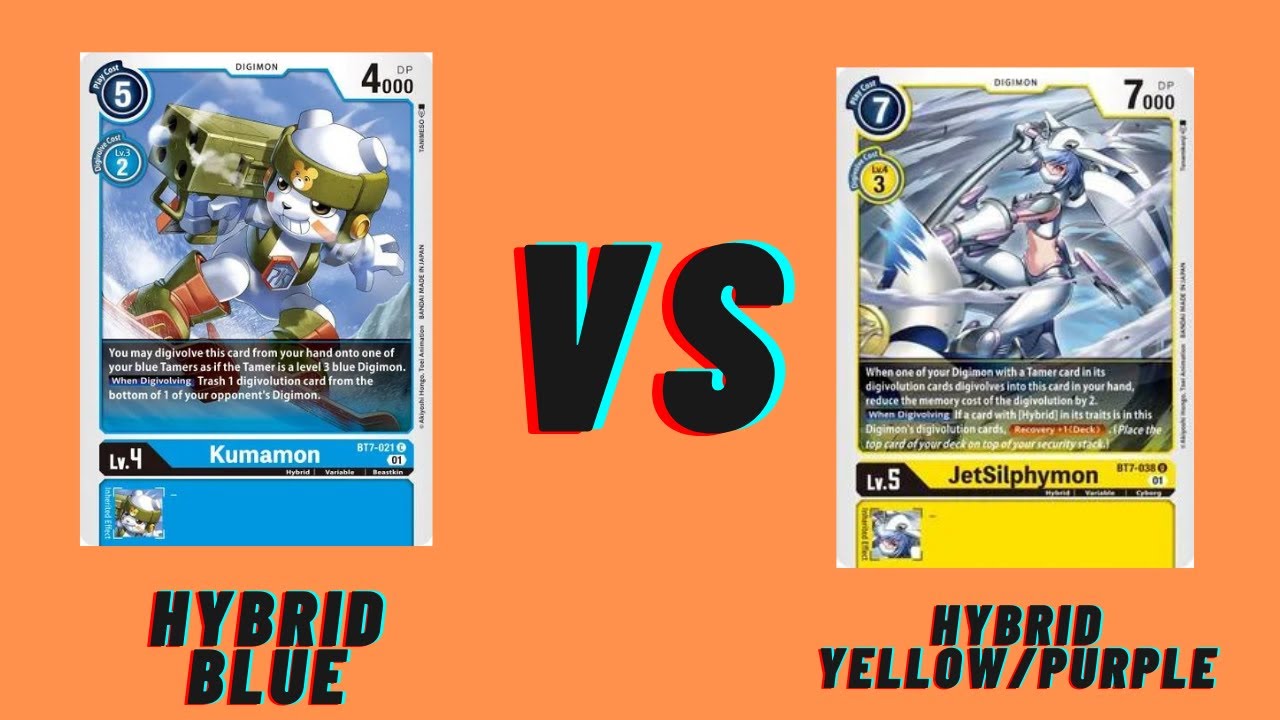 Digimon TCG Hybrid Blue vs Hybrid Yellow/Purple - YouTube