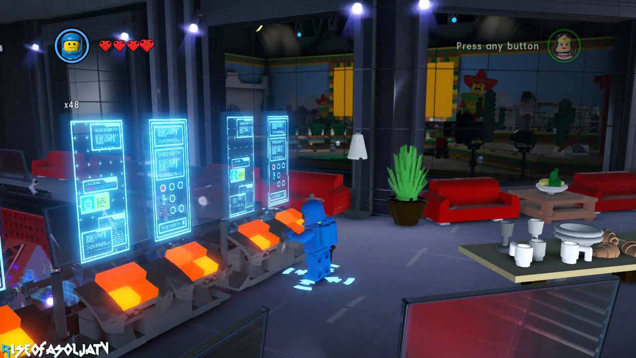 The Lego Movie VideoGame Red Brick #4 Studs x8 - YouTube