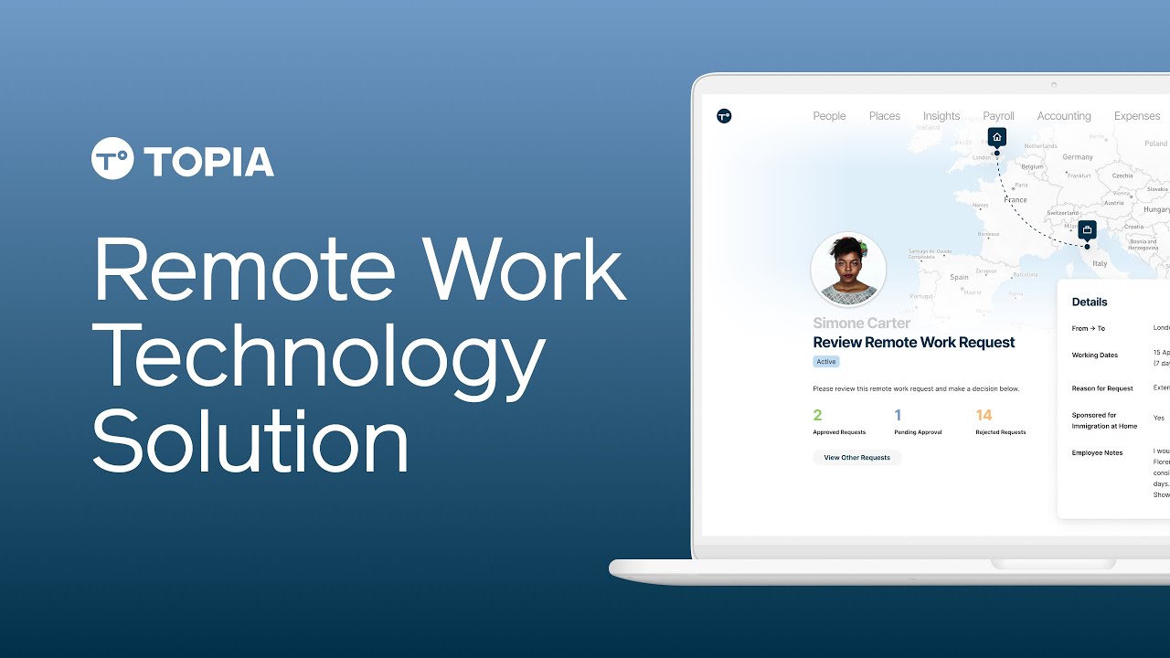 Topia's Remote Work Technology Solution - YouTube