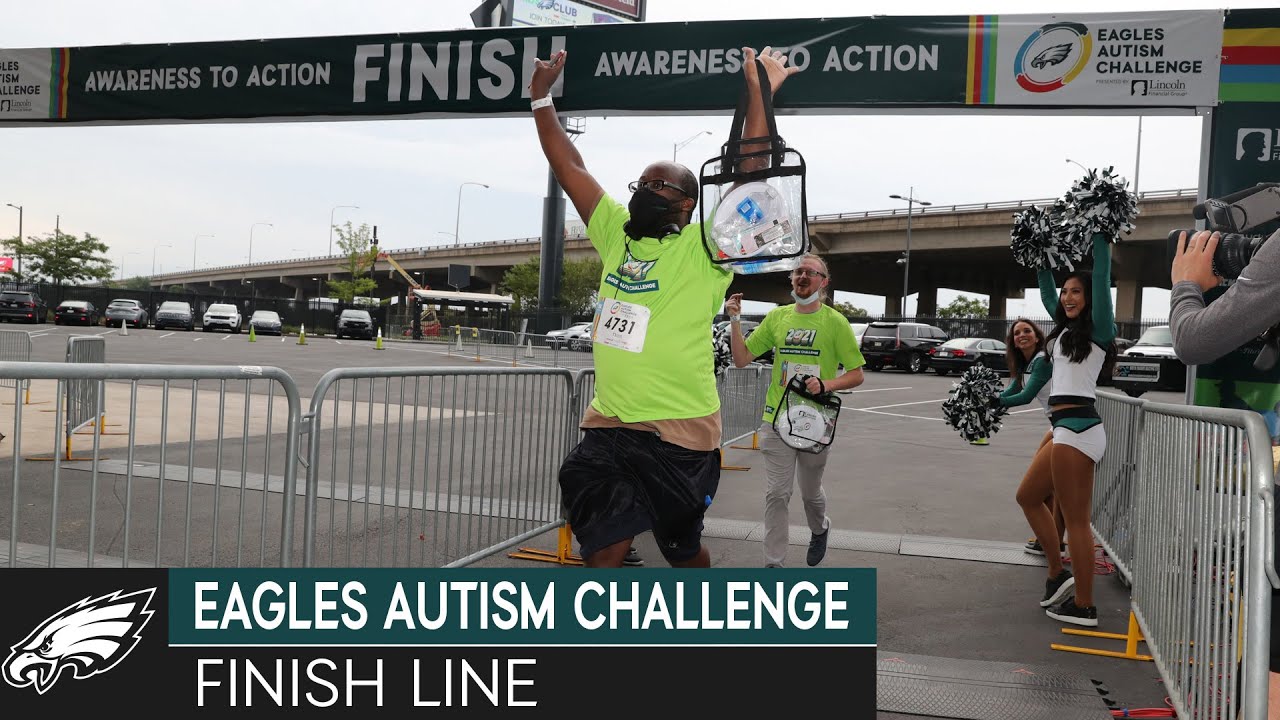 2021 Eagles Autism Challenge Finish Line | Philadelphia Eagles - YouTube