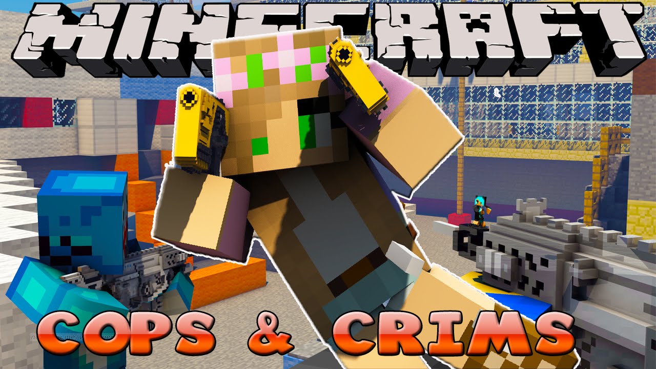 Minecraft - Cops & Crim : LITTLE KELLY & SHARKY EPIC GUN BATTLE! - YouTube