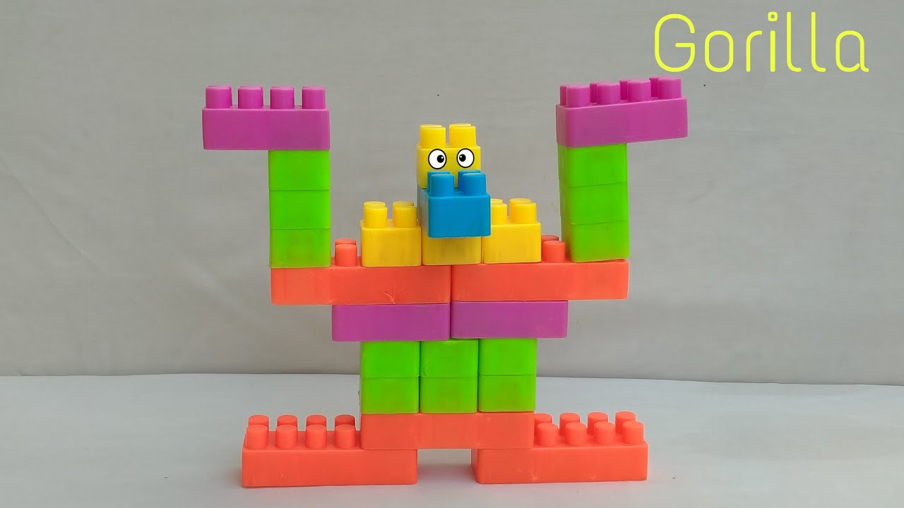 How to make a Gorilla With Building Blocks/Building Blocks for Kids ...