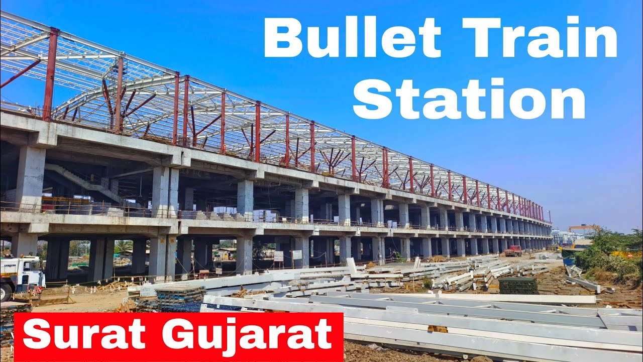 Bullet Train Station Update Surat Final work | Mumbai Ahmedabad bullet ...